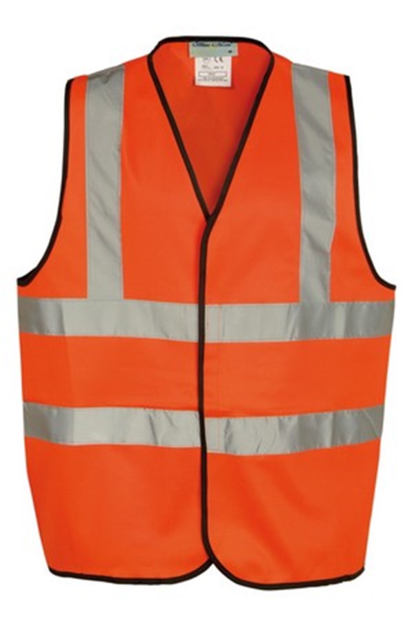Orange Hi Viz Waist Coat (PPE-HIVIZ-ORAN) - SafetyLiftinGear