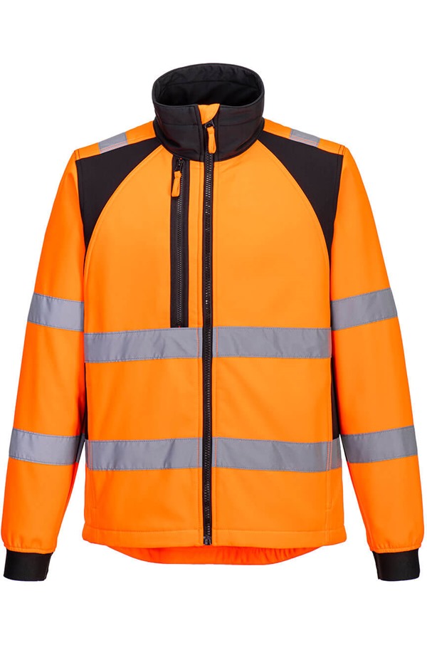 Portwest CD875 - WX2 Eco Hi-Vis Softshell (2L) Orange/Black (PW-CD875 ...