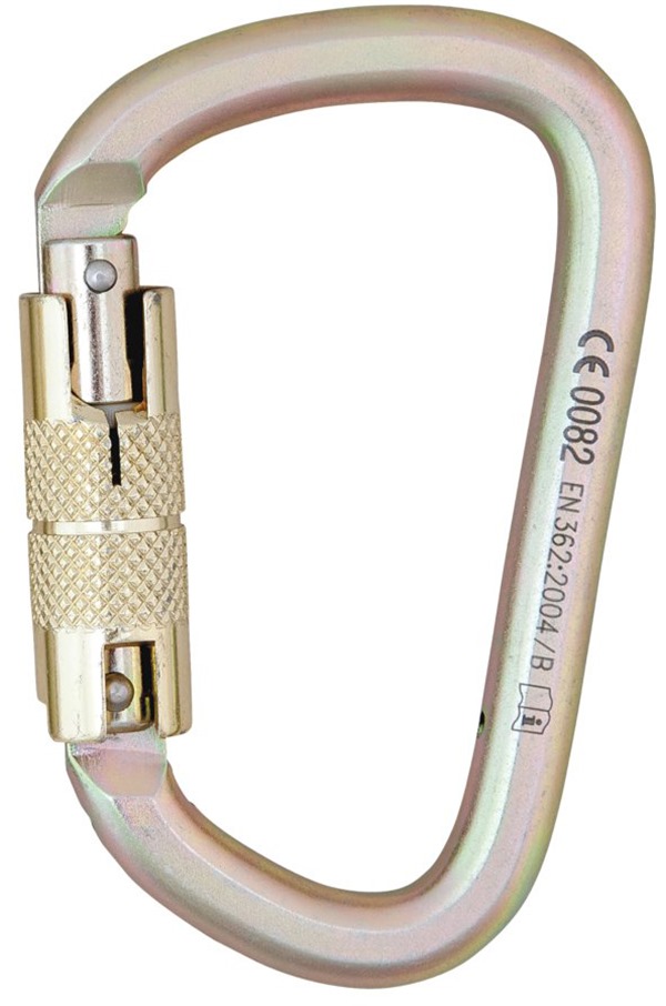 AZ017DT Triple Lock Steel Karabiner (GFAZ017DT) - SafetyLiftinGear