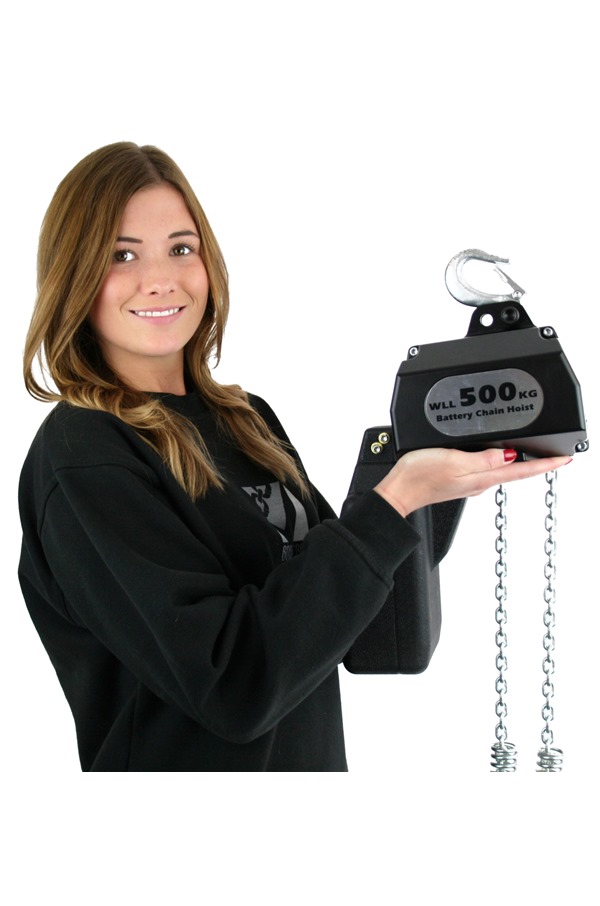 Battery Powered Electric Chain Hoist, 500 KG, Lift 5mtr (DUKE-DCH-500 ...