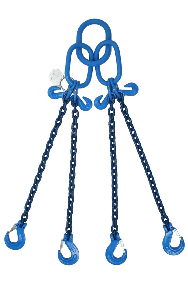 Yoke 5.3tonne G100 4-Leg Chainsling c/w Sling Hooks & Grab Hooks (YOKE ...