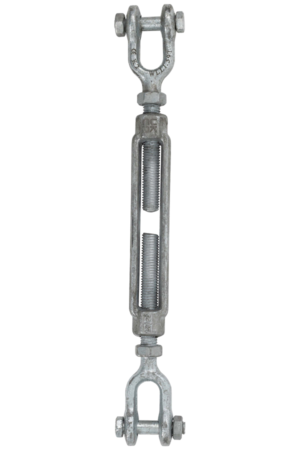 3/4" x 12" Galvanised Jaw/Jaw Turnbuckle WLL:2.36tonne (TURN-JAW-3/4X12 ...