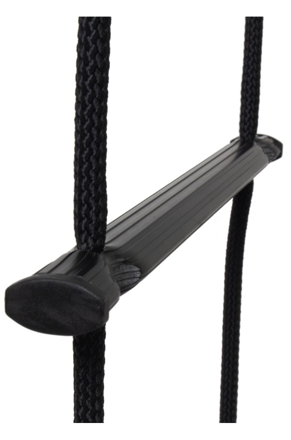 8mm Black Polyester Wide Rung Rope Ladder | GF-DL010C-05 | SafetyLiftinGear