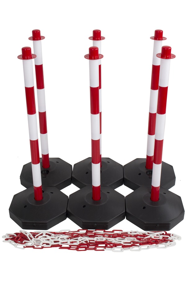 Plastic Chain Post Set (x6) with 15mtrs of Chain (PC-POST-SET-6 ...