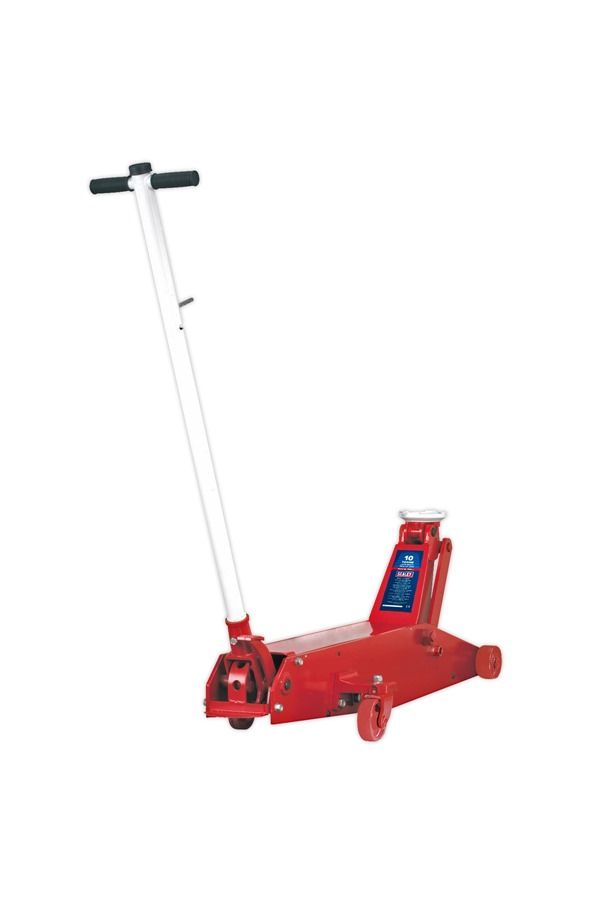 Sealey 10QJ 10tonne Long Reach Trolley Jack (SLY-10QJ) - SafetyLiftinGear