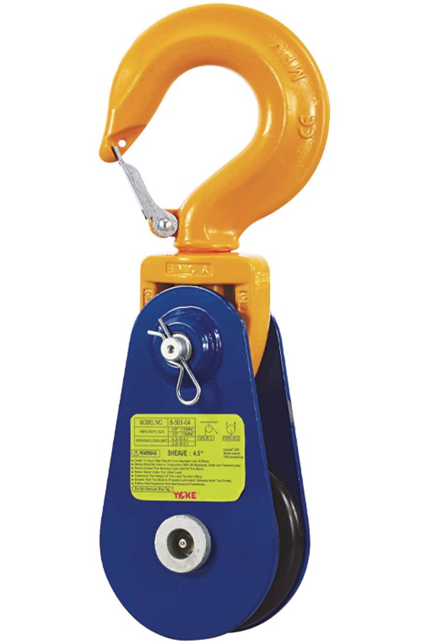 Yoke 8tonne 6" Snatch Block with Hook (YOKE-8-502-08) - SafetyLiftinGear