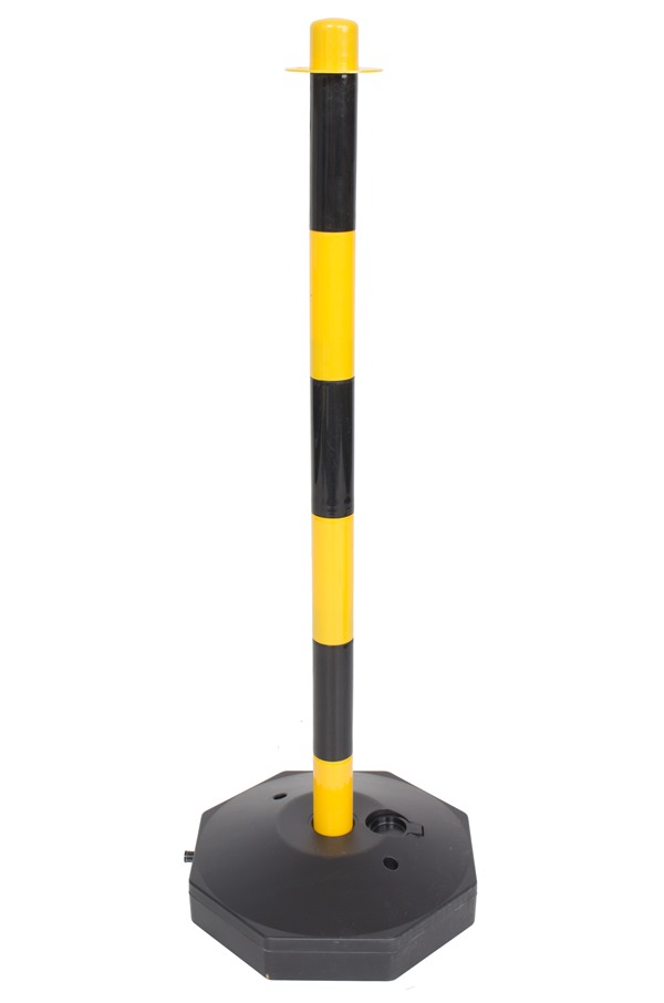 Yellow and Black Plastic Safety Post with base (PC-POST-YB ...