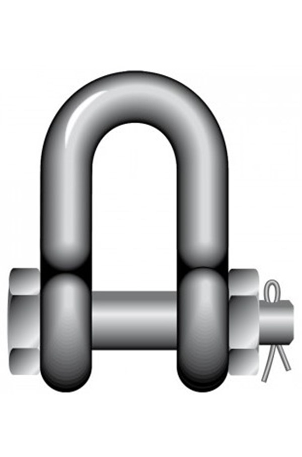 1250kg Stainless Steel Dee Shackle with Safety Bolt (HT-STAIN-DEE-B ...