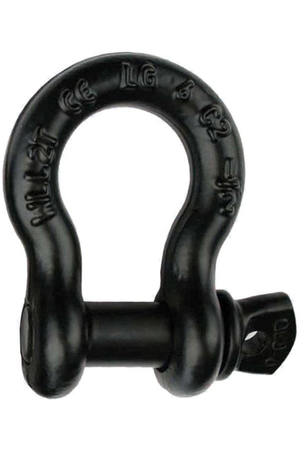 2 Ton BLACK FINISH Bow Shackle (ABS2TSCR-BF) - SafetyLiftinGear