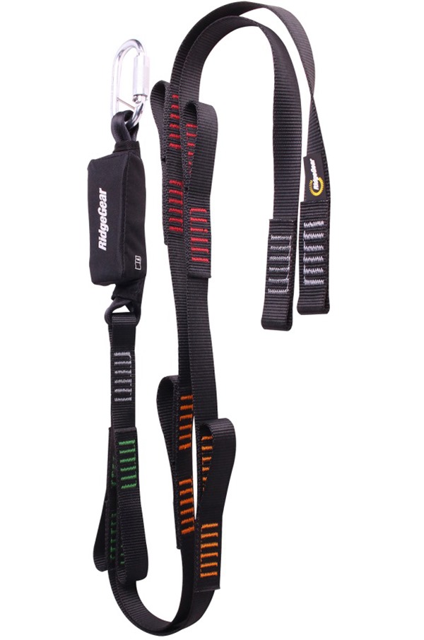 Ridgegear RGL29 Twin Leg Webbing Tie Back Lanyard & Shock Absorber ...