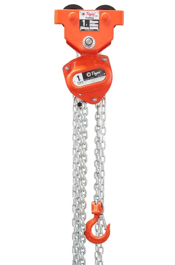 Tiger CCBTPT 10tonne Combined Chainblock & Push Trolley 125-320mm ...
