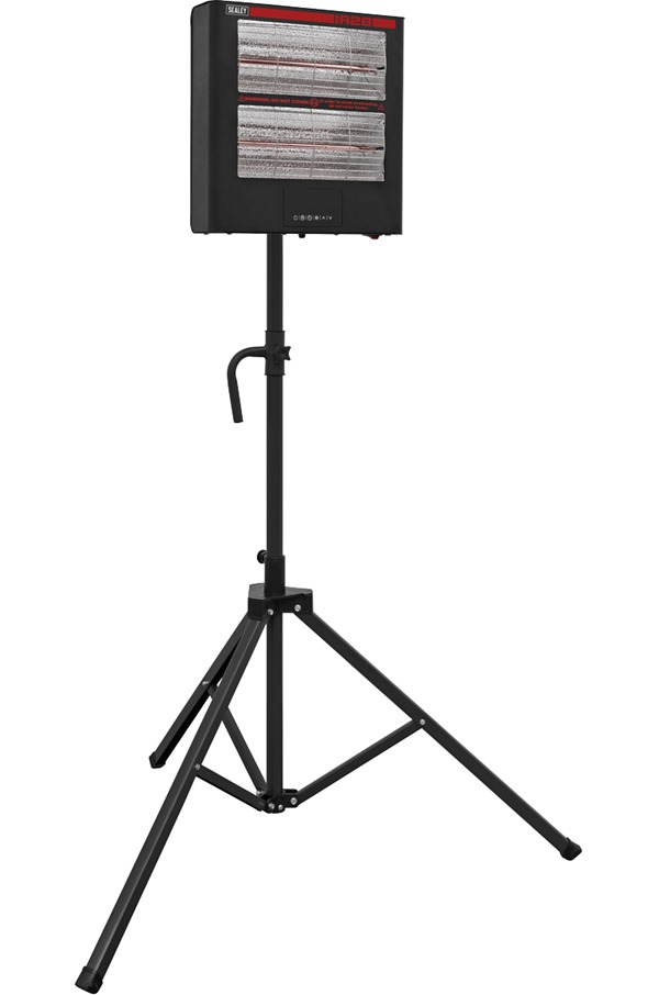 Sealey IR28CT Infrared Quartz Heater with Tripod Stand 230V 1.4/2.8kW ...