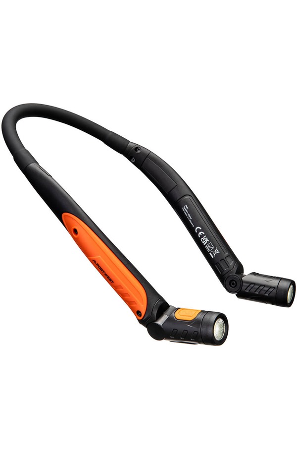 Portwest PA73 USB Rechargeable LED Neck Light Black/Orange (PW-PA73BKO ...